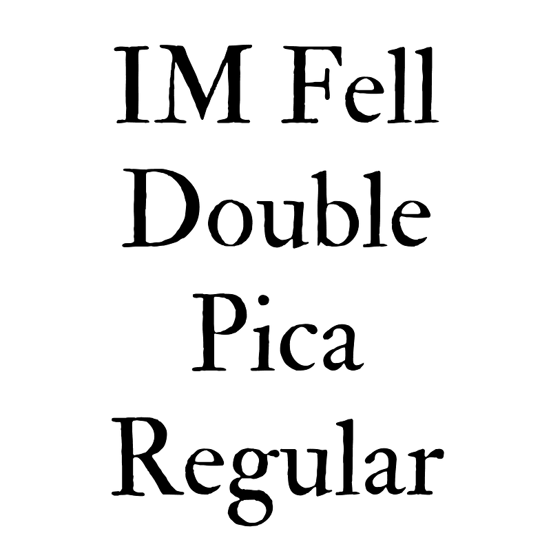 IM Fell Double Pica Regular - Free fonts on creazilla.com