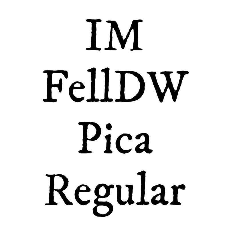 IM FellDW Pica Regular - Free fonts on creazilla.com