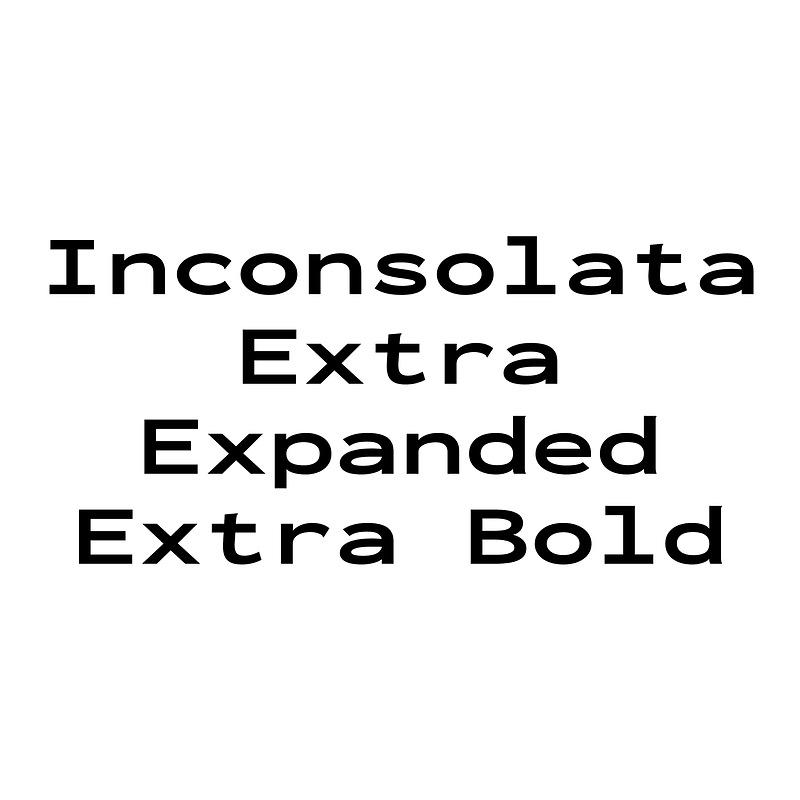 Inconsolata Extra Expanded Extra Bold font - Free fonts on Creazilla ...