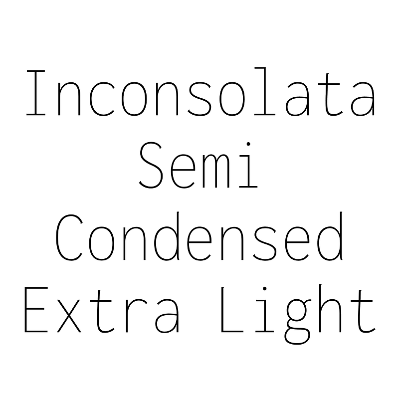 Inconsolata Semi Condensed Extra Light font - Free fonts on Creazilla | Creazilla