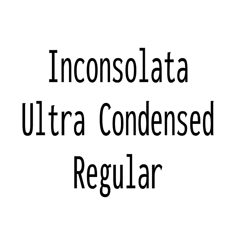 Inconsolata Ultra Condensed Regular - Free fonts on creazilla.com