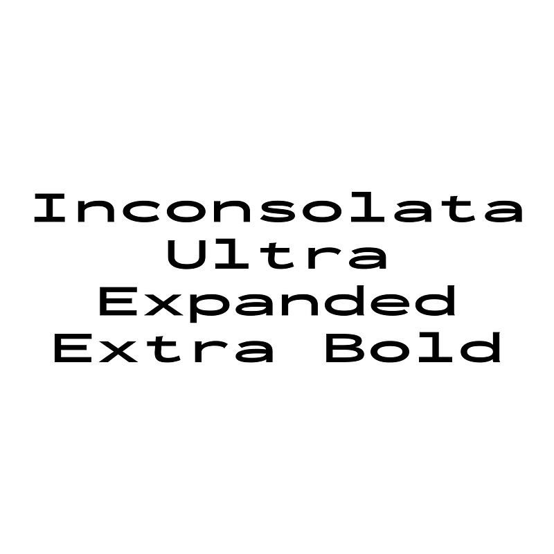 Inconsolata Ultra Expanded Extra Bold - Free fonts on creazilla.com