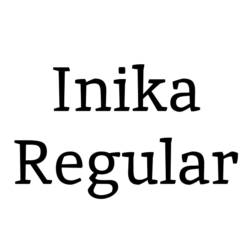 Inika Regular - Free fonts on creazilla.com