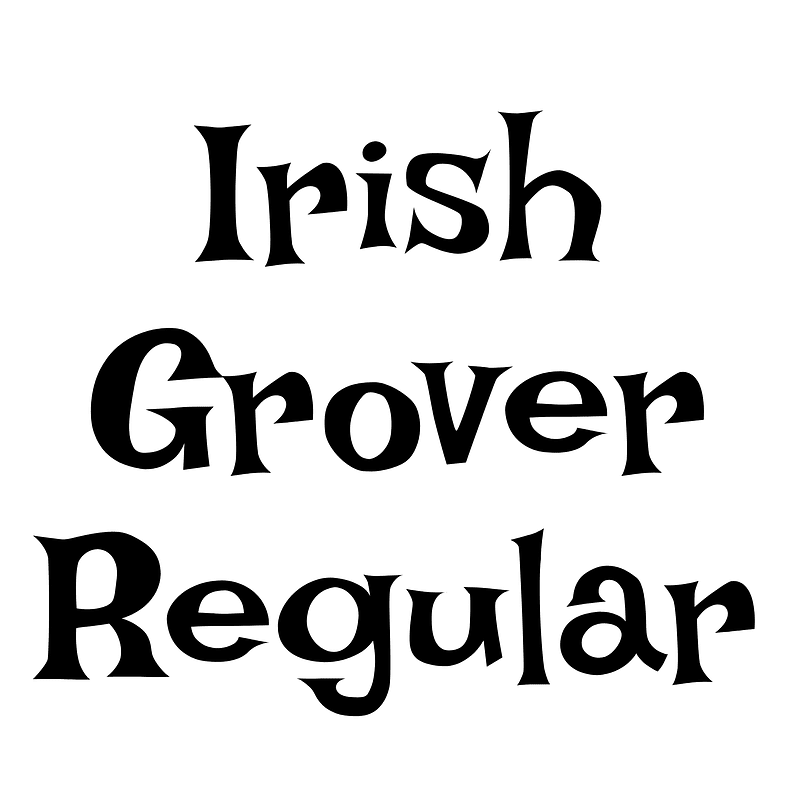 Irish Grover Regular font - Free fonts on Creazilla | Creazilla