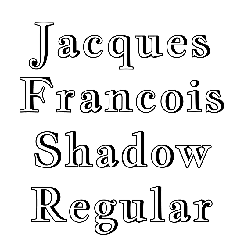 Jacques Francois Shadow Regular - Free fonts on creazilla.com