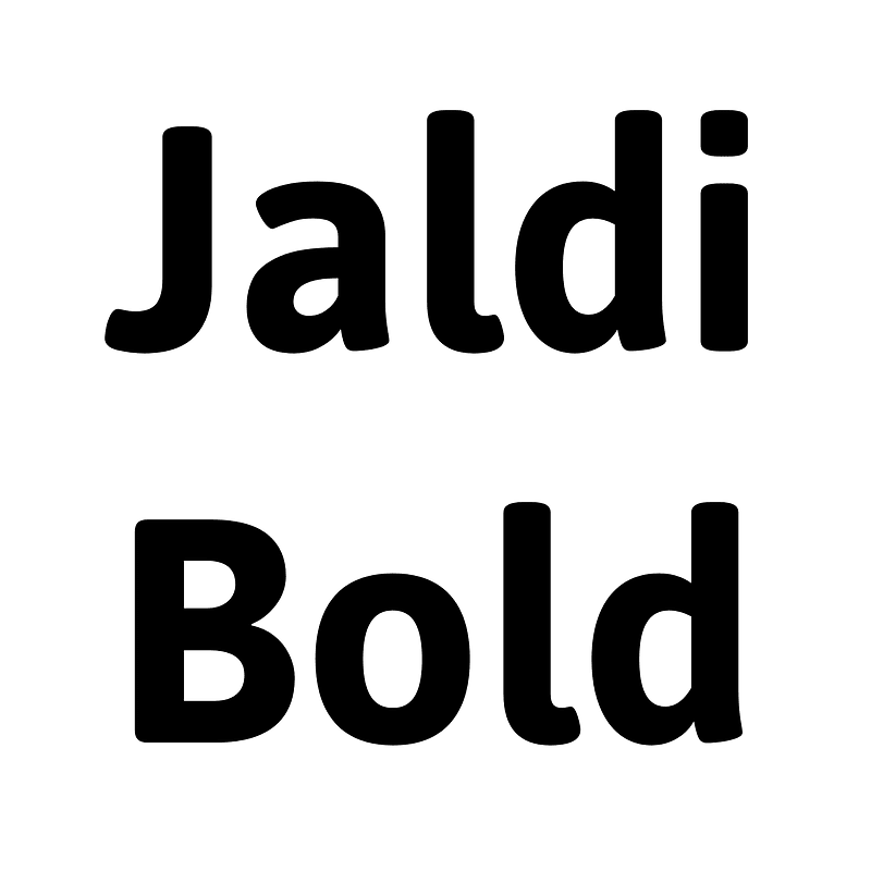 Jaldi Bold - Free fonts on creazilla.com