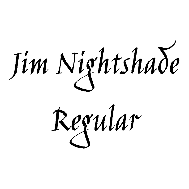 Jim Nightshade Regular - Free fonts on creazilla.com