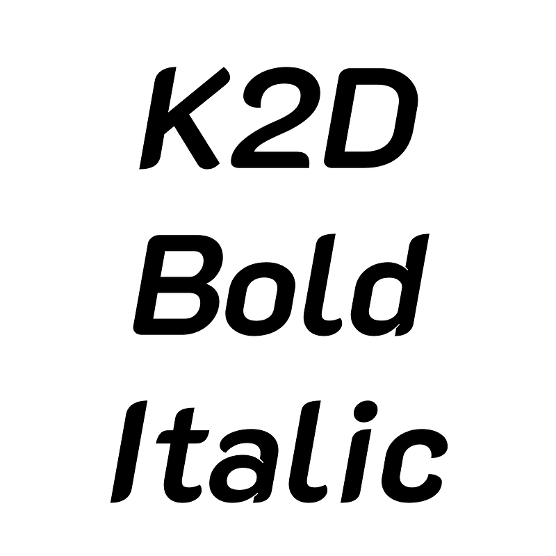 K2D Bold Italic | Creazilla