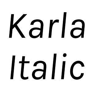 Karla Italic - Free fonts on creazilla.com