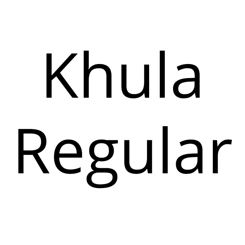 Khula Regular - Free fonts on creazilla.com