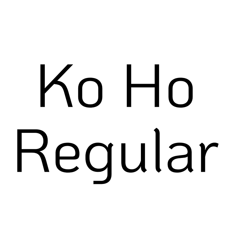 Ko Ho Regular font - Free fonts on Creazilla | Creazilla