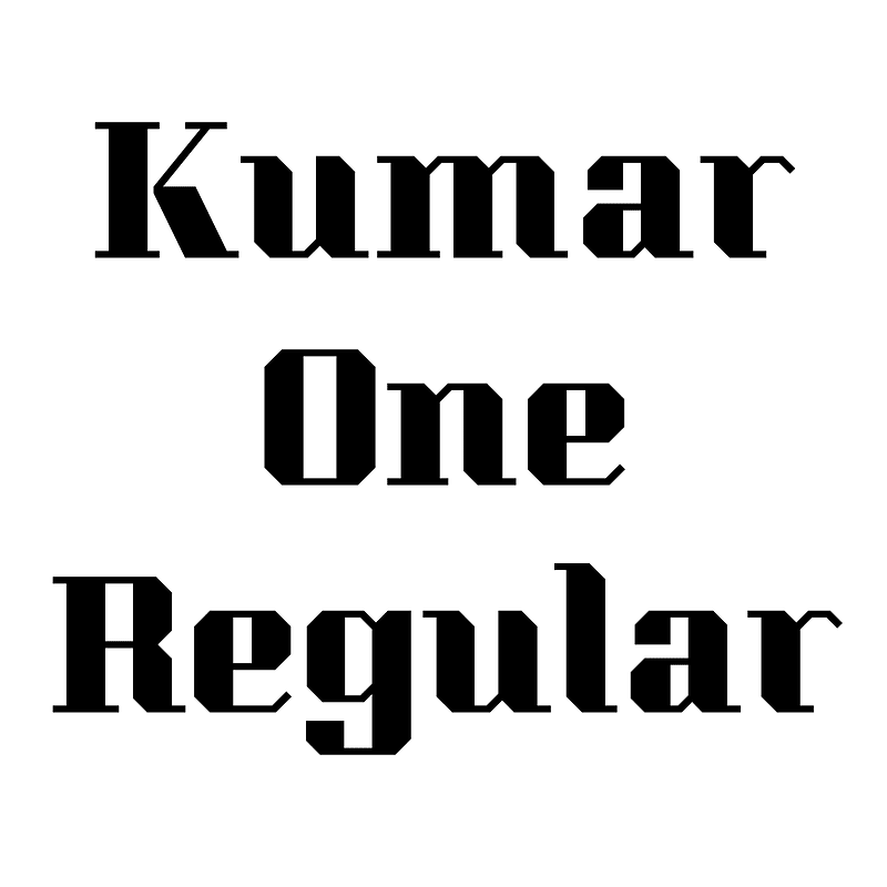 Kumar One Regular | Creazilla