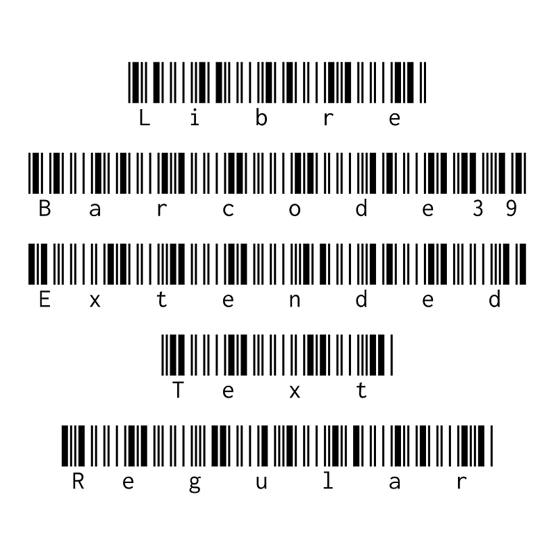 Libre Barcode39 Extended Text Regular font - Free fonts on Creazilla ...