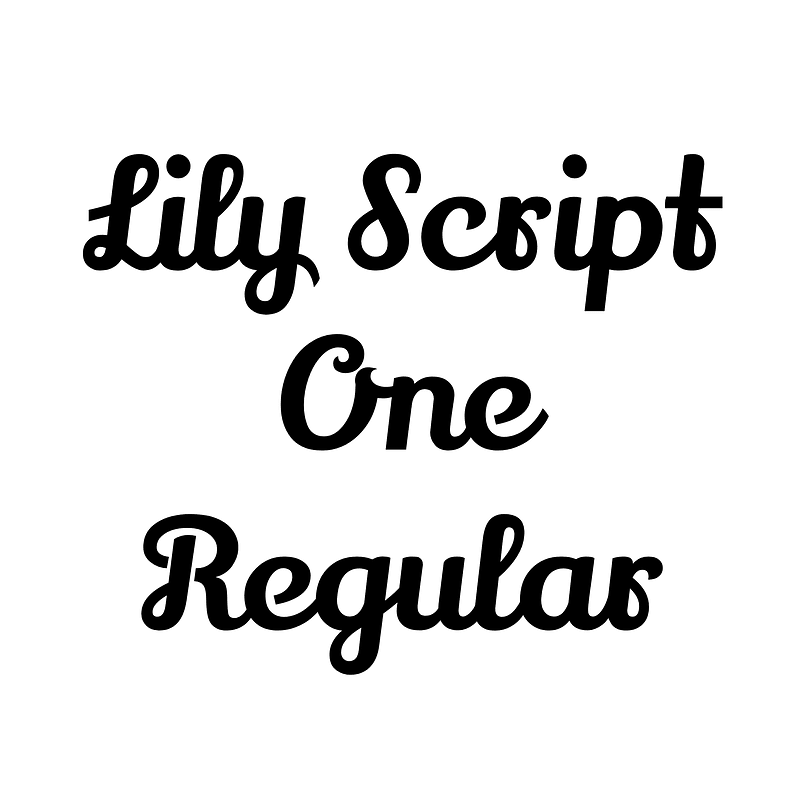Lily Script One Regular font - Free fonts on Creazilla | Creazilla