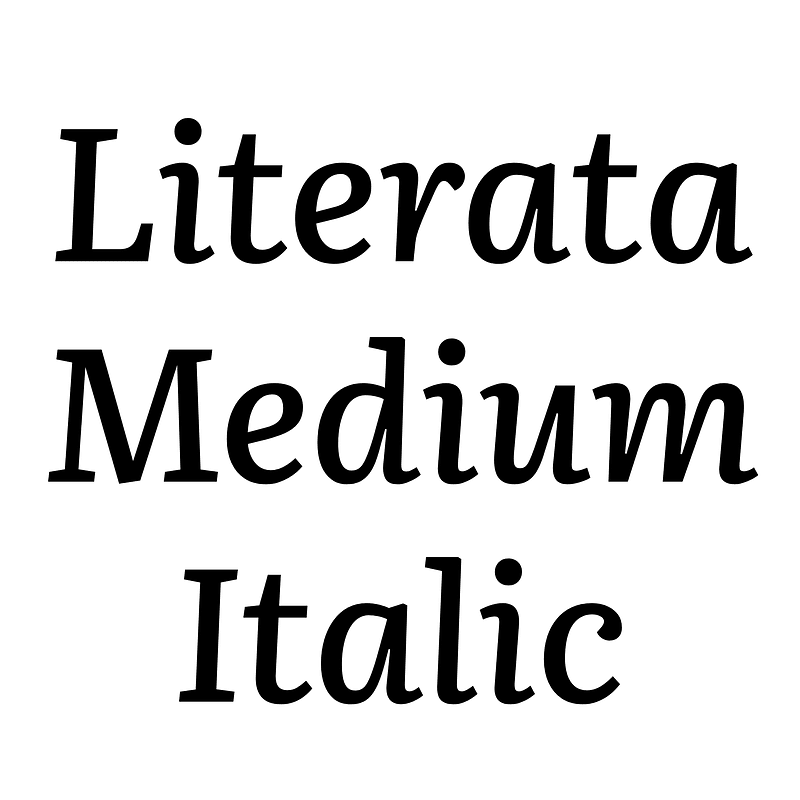 Literata Medium Italic - Free fonts on creazilla.com