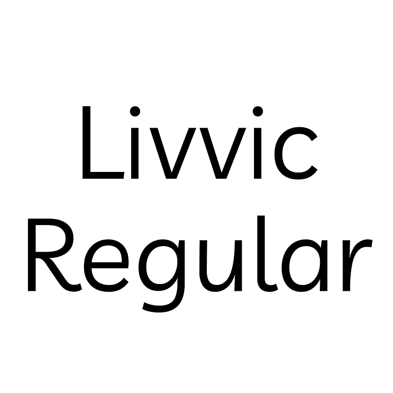 Livvic Regular - Free fonts on creazilla.com