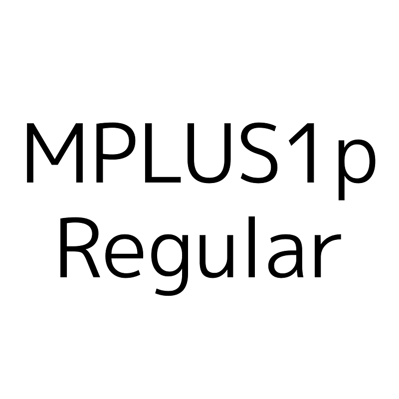 MPLUS1p Regular font - Free fonts on Creazilla | Creazilla
