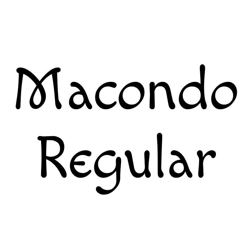 Macondo Regular - Free fonts on creazilla.com