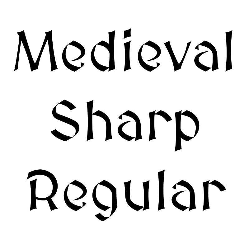 Medieval Sharp Regular font - Free fonts on Creazilla | Creazilla