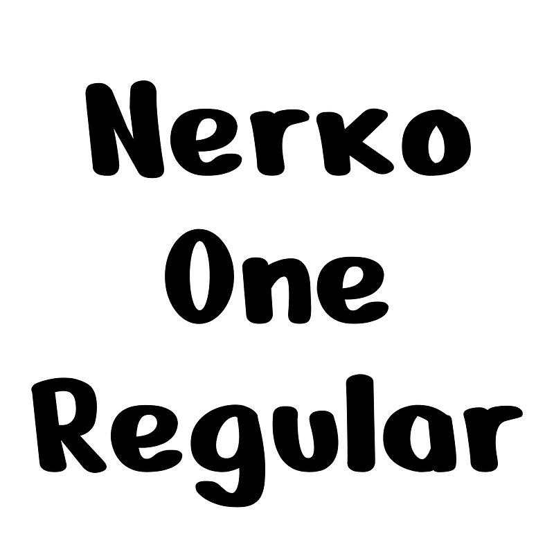 Nerko One Regular font - Free fonts on Creazilla | Creazilla