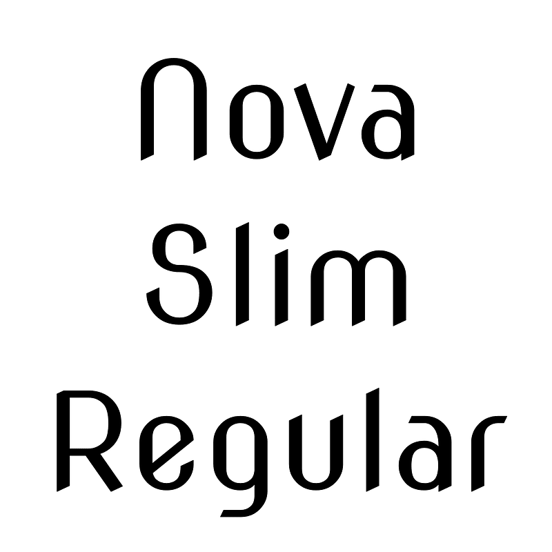 Nova Slim Regular - Free fonts on creazilla.com