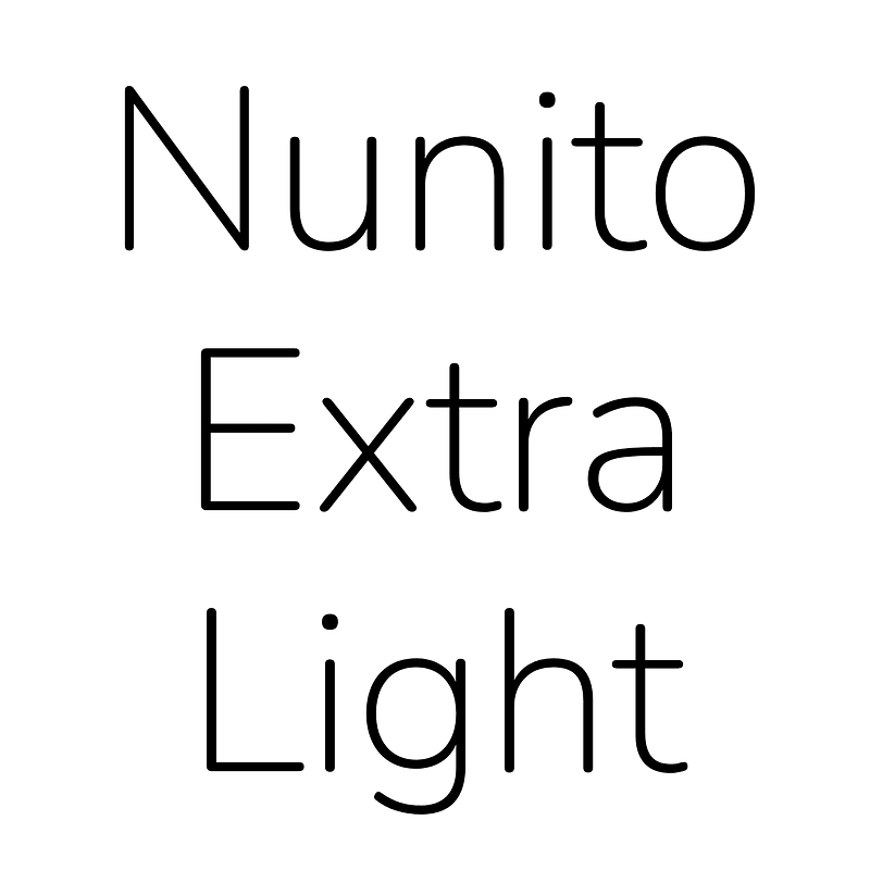 Nunito Extra Light - Free fonts on creazilla.com