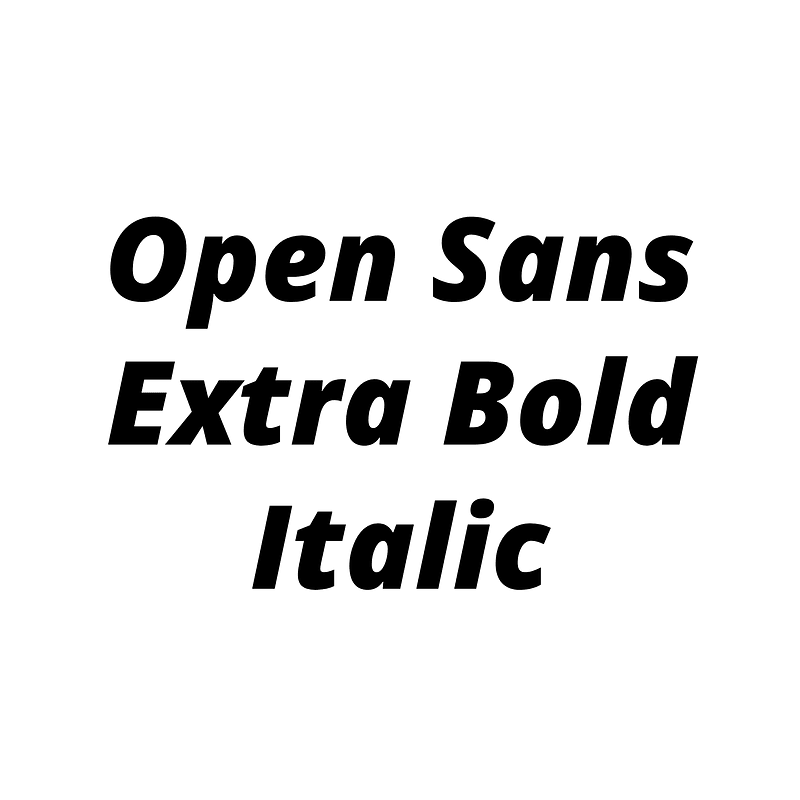 Open Sans Extra Bold Italic Font Free Fonts On Creazilla Creazilla