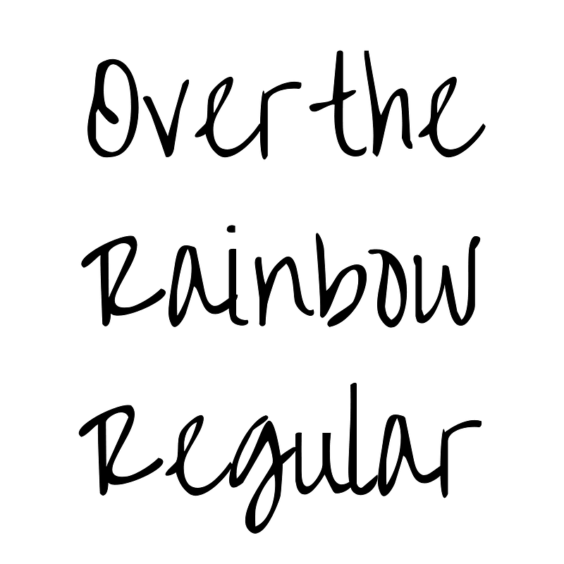 Overthe Rainbow Regular font - Free fonts on Creazilla | Creazilla