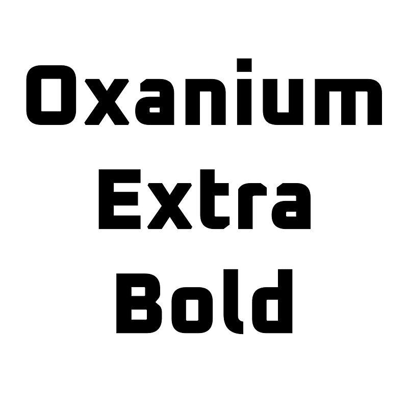 Oxanium Extra Bold - Free fonts on creazilla.com
