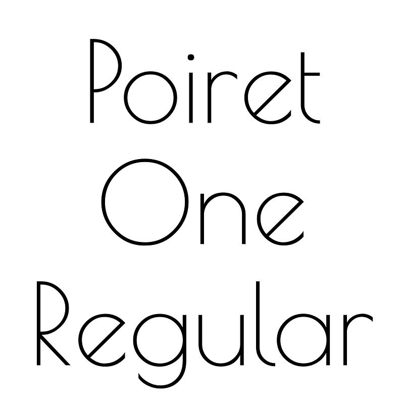 Poiret One Regular font - Free fonts on Creazilla | Creazilla