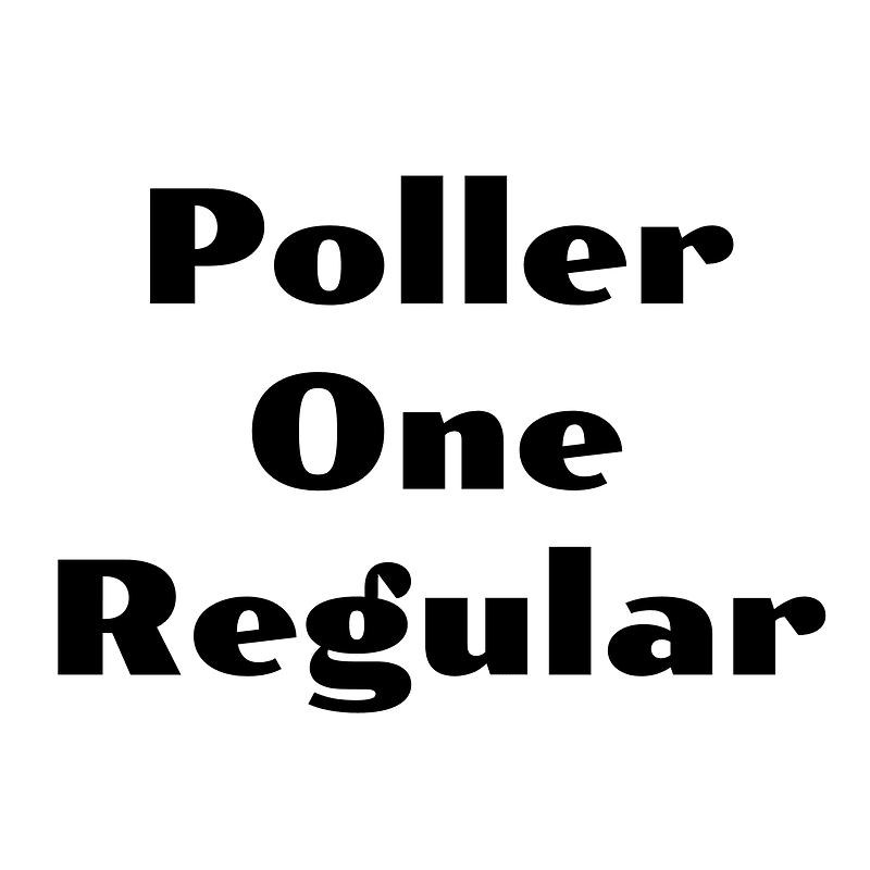 Poller One Regular font - Free fonts on Creazilla | Creazilla