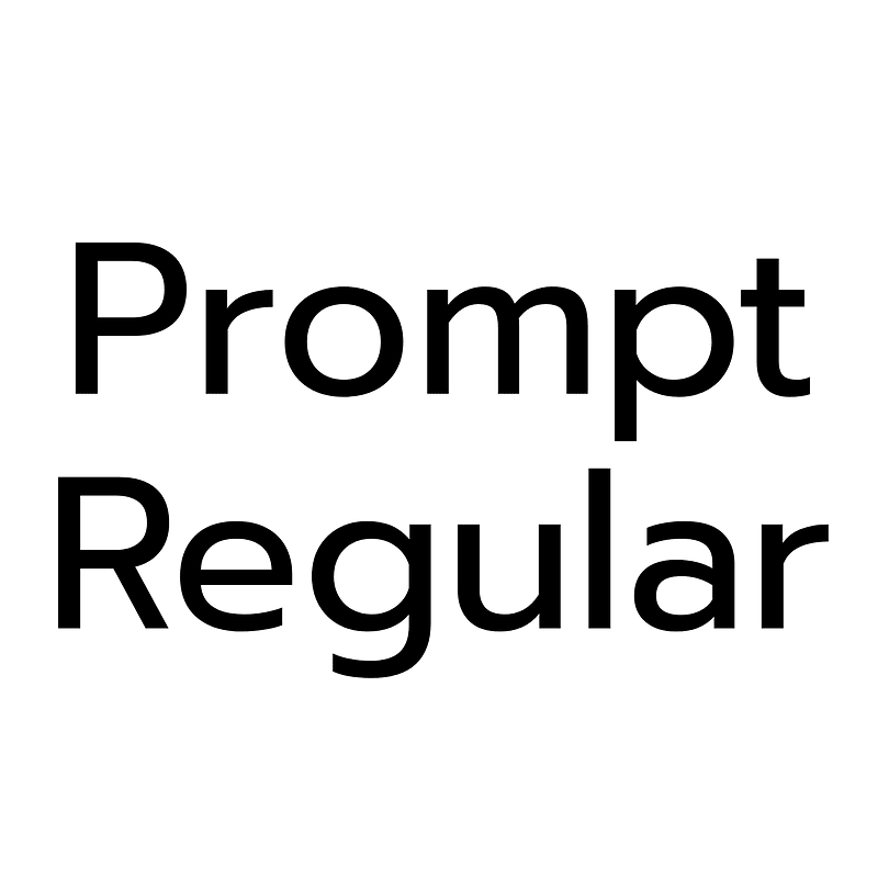 Prompt Regular font - Free fonts on Creazilla | Creazilla