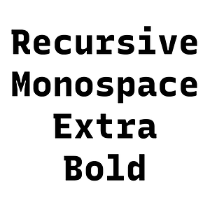 Recursive Monospace, Casual Black font - Free fonts on Creazilla | Creazilla
