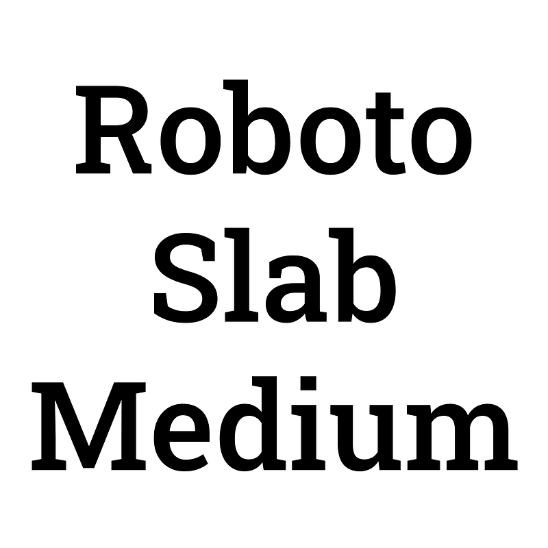 Roboto Slab Medium - Free fonts on creazilla.com