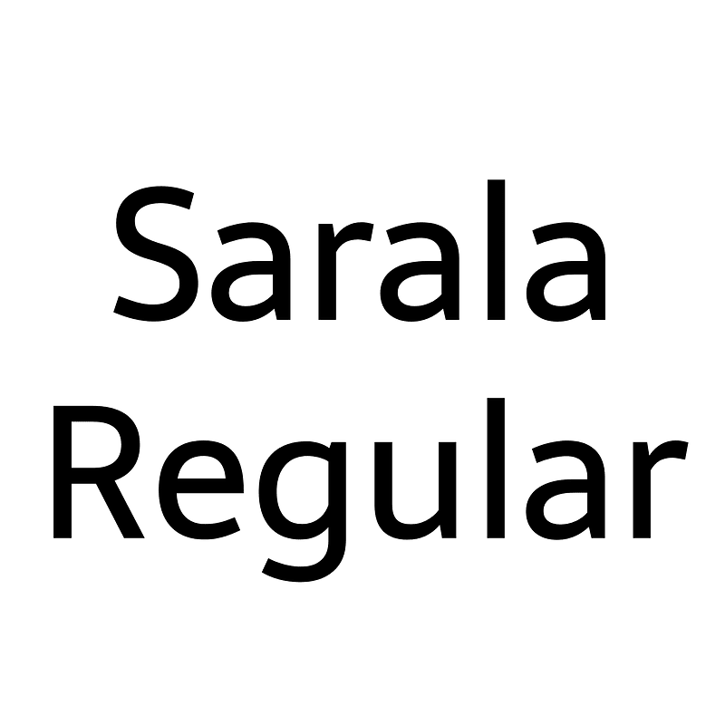 Sarala Regular font - Free fonts on Creazilla | Creazilla
