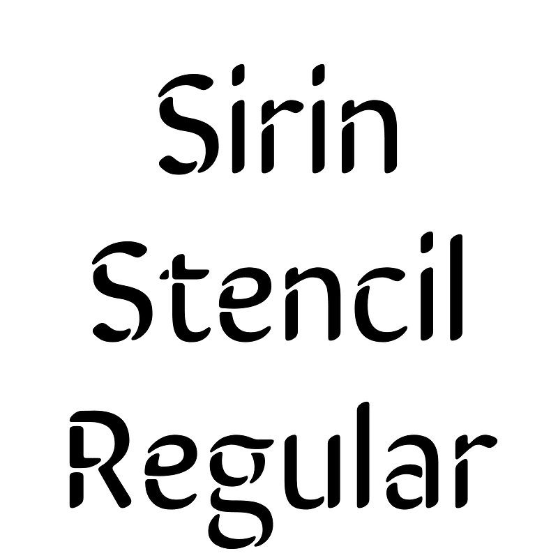 Sirin Stencil Regular | Creazilla