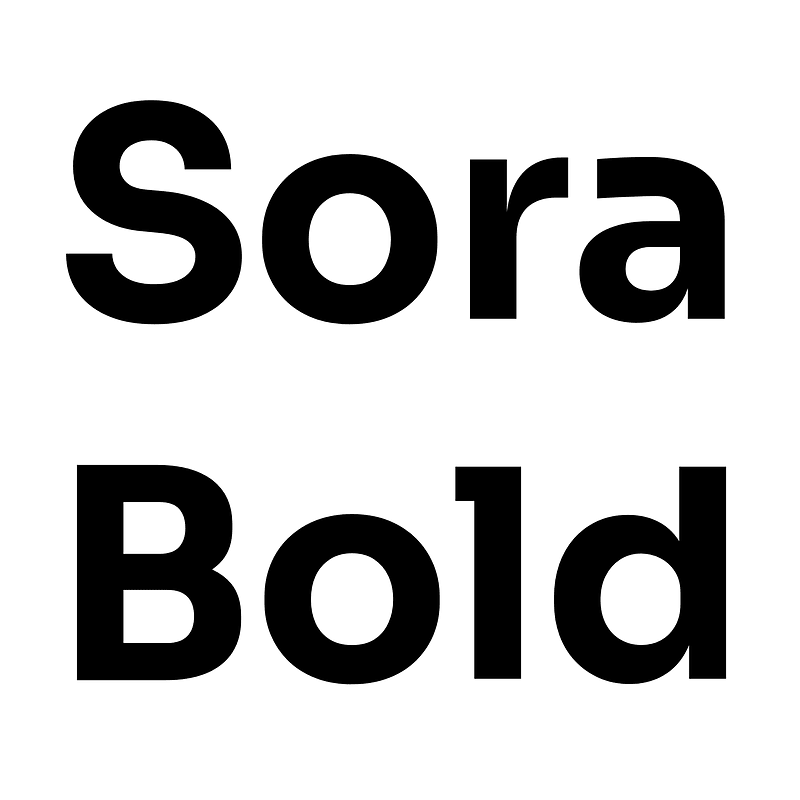 Sora Bold - Free fonts on creazilla.com