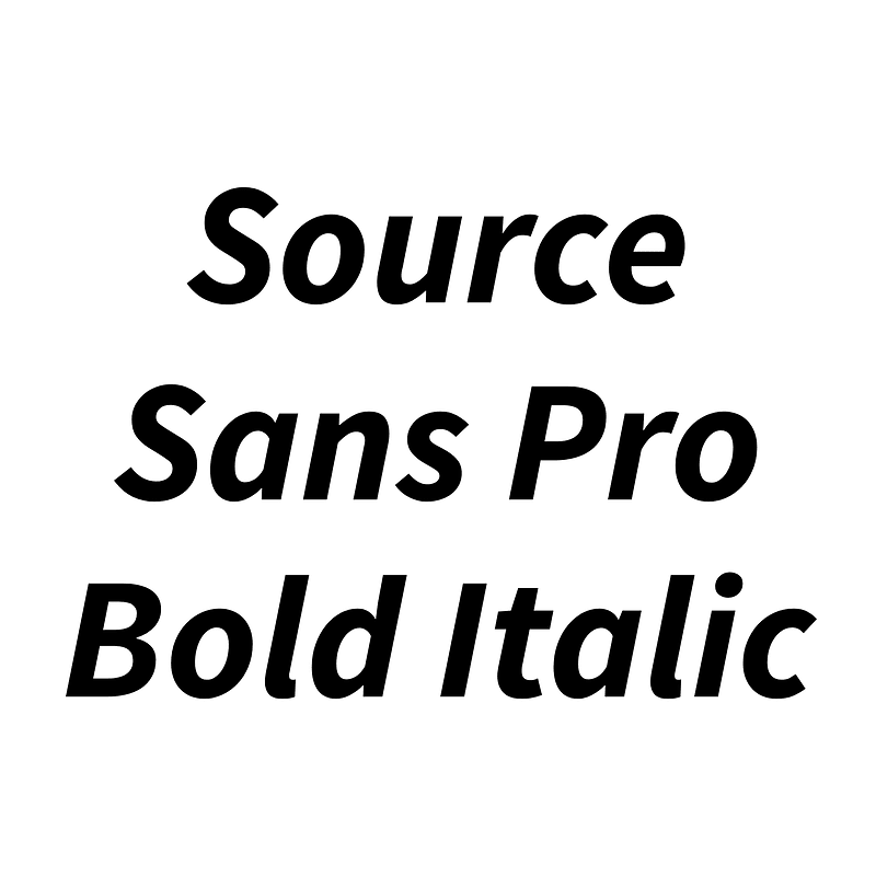 Source Sans Pro Bold Italic - Free fonts on creazilla.com