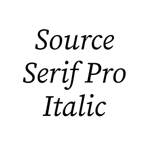 Source Serif Pro Light Italic | Creazilla