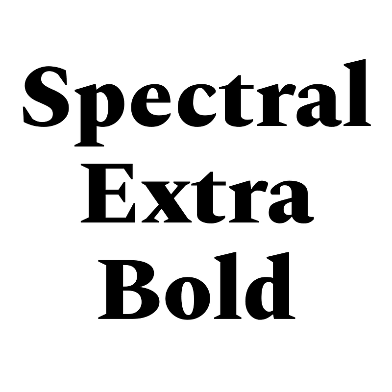 Spectral Extra Bold - Free fonts on creazilla.com