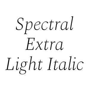 Spectral Extra Light font - Free fonts on Creazilla | Creazilla