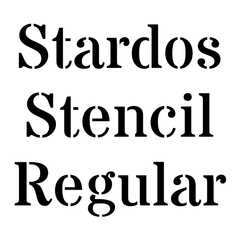 Stardos Stencil Regular font - Free fonts on Creazilla | Creazilla
