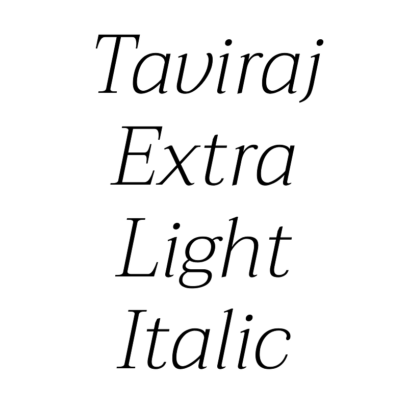 Taviraj Extra Light Italic font - Free fonts on Creazilla | Creazilla