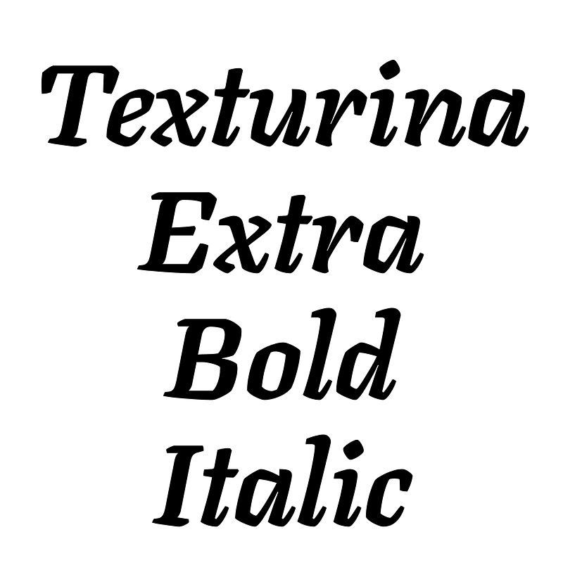 Texturina Extra Bold Italic - Free fonts on creazilla.com