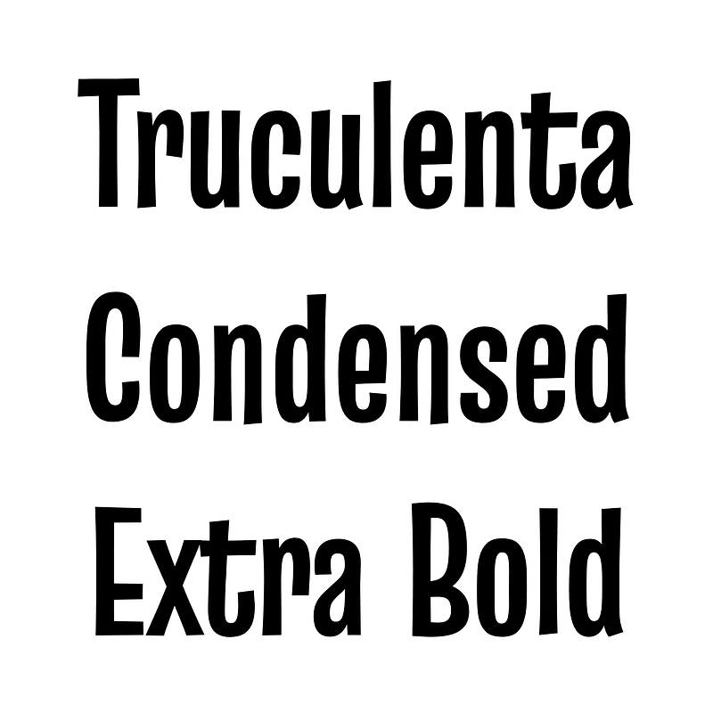 Truculenta Condensed Extra Bold - Free fonts on creazilla.com