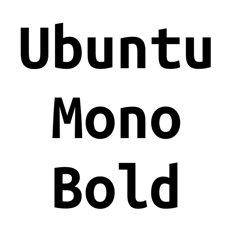 Ubuntu Mono Bold - Free fonts on creazilla.com