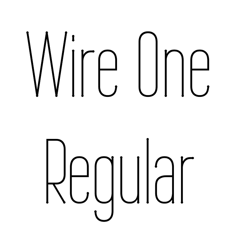 Wire One Regular - Free fonts on creazilla.com
