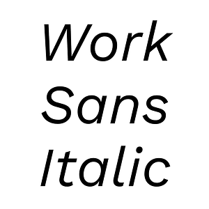 Work Sans Black Italic font - Free fonts on Creazilla | Creazilla