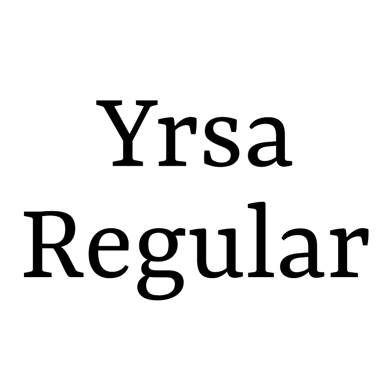 Yrsa Regular - Free fonts on creazilla.com