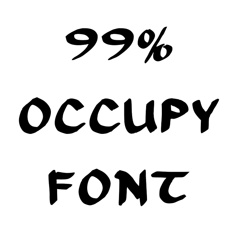99% OCCUPY FONT font - Free fonts on Creazilla | Creazilla